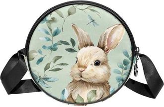 Generic Sac &agrave; bandouli&egrave;re rond pour femme, petit sac &agrave; bandouli&egrave;re avec fermeture &eacute;clair, bretelles r&eacute;glables, sac &agrave; main rond d&eacute;contract&eacute; pour femmes et fill