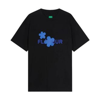 Flaneur Flower T-Shirt - - Tops - Herren - Schwarzk - M