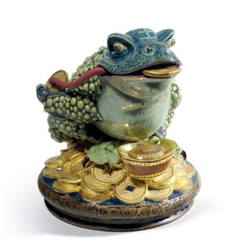 Lladro Figur Gl&uuml;cksfrosch. Limitierte Auflage. Frosch. Porzellan