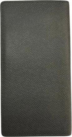 Louis Vuitton Portefeuille long pr&eacute;-poss&eacute;d&eacute; Taiga (bi-pli) - Homme - Pre-owned - Gris - Taille: ONE Size