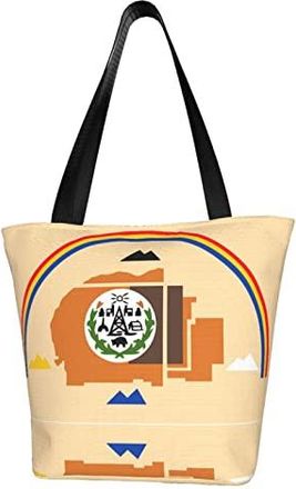 AOOEDM Sac fourre-tout Navajo Nation Flag Sacs &agrave; provisions Petit sac de march&eacute; r&eacute;utilisable Sacs fourre-tout de plage Sacs de voyage