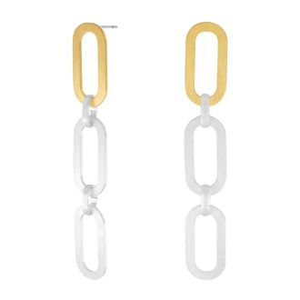 Dansk Copenhagen Audrey Oval Link Ohrring - - Accessories - Damen - Gelb - ONE SIZE