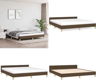 vidaXL Bettgestell ohne Matratze Dunkelbraun 180x200 cm Stoff - Bettsofa - Doppelbett - Boxspringbetten - Lattenrost - Holzrahmen - Home & Living