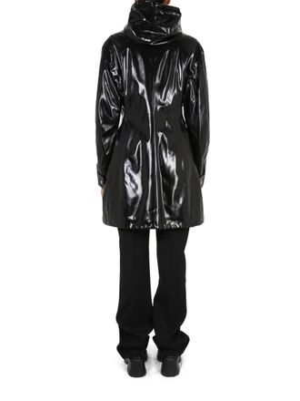 Bottega Veneta Hooded Raincoat - Black
