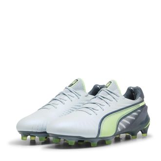 Puma King Ultimate Fu&szlig;ballschuhe mit festem Boden f&uuml;r Herren (Grau/Gelb)