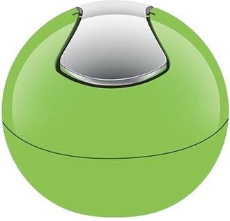 Spirella Poubelle salle de bains Récipient à cosmétiques 1 Litre Finition brillante ou mate Boîte à ordures à couvercle pivotant Poubelle à table Vert