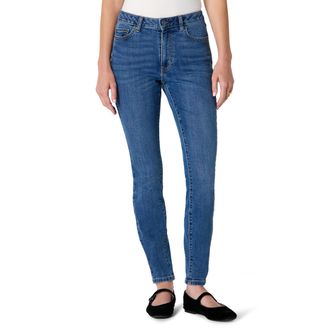 Amazon Essentials Damen Hochelastische Skinny-Jeans Hoher Bund, Mittelblau Vintage, 38-40 Lang