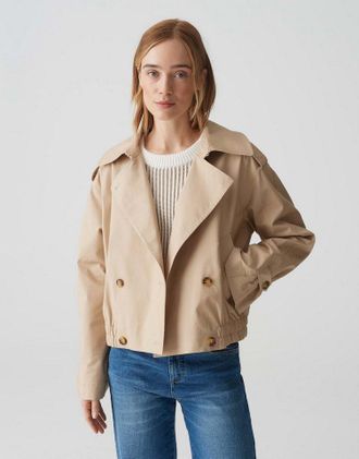 OPUS Trenchcoat Kurze Trenchjacke HEDIE Regular aus Lyocell Mix