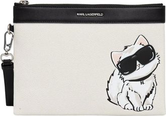 Karl Lagerfeld Femme, Sacs, Beige, Taille: ONE Size Ikon Clutch