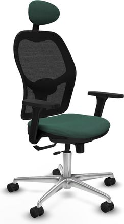 Piqueras y Crespo Super ergonomischer Chorquera Stuhl mit 3D-Armen, h&ouml;henverstellbarer Lendenwirbelst&uuml;tze und festem Kopfteil, ausgestattet mit Syncro/Traslack und inji