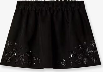 Golden Goose Cotton blend midi skirt with floral sequin and crystal details - GOLDEN GOOSE DELUXE BRAND - gender_Woman