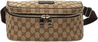 Gucci Sac banane en toile Pre-owned - Femme - Pre-owned - Beige - Taille: ONE Size