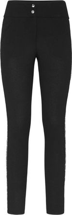 Philipp Plein Femme, Pantalons, Noir, Taille: 40 FR Pantalon Taille Haute