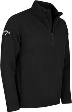 Callaway SwingTech Pull thermique &agrave; manches longues et fermeture &eacute;clair 1/4 pour homme, caviar, XL