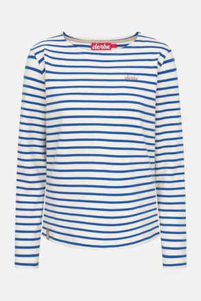 Derbe Derbe Streifenshirt Interstriped Damen Wei&szlig; Blau Langarms