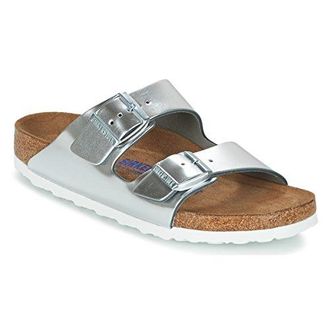 Birkenstock 1005961 Arizona SFB metallic silver, Natural Leather Femme Silver EU 40