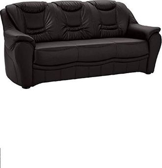 Cavadore Cavadore 3-Sitzer Bansa mit Federkern / Polstercouch in Leder / 198 x 94 x 95 / Echtleder Braun