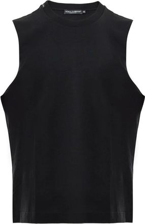 Dolce & Gabbana Homme, Tops, Noir, Taille: XS T-shirt sans manches en coton