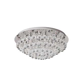 Lindby Kristall Deckenlampe chrom, Kronleuchter Deckenleuchte 8x G9 ohne Leuchtmittel Wohnzimmerlampe Schlafzimmerlampe Esszimmerlampe B&uuml;ro