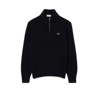 Lacoste Homme, Pulls, Bleu, Taille: L Maglione a collo alto in lana cardata zip