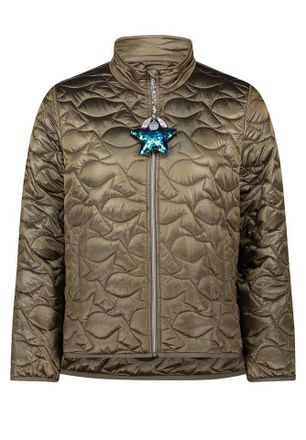 Cartoon Steppjacke Damen mit Eingrifftaschen