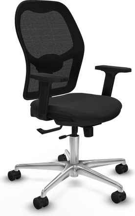 Piqueras y Crespo B&uuml;rostuhl mit 2D-Armen, h&ouml;henverstellbare Lendenwirbelst&uuml;tze, ausgestattet mit Syncro/Traslack und eingespritztem Schaum. Mit Rollen von 65 mm Nylon, 