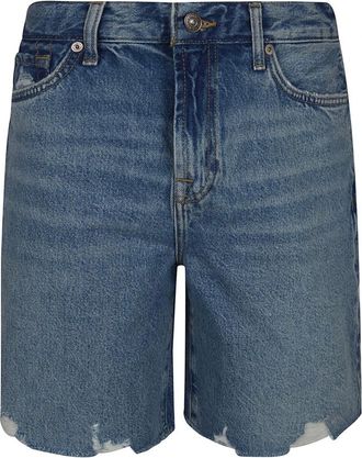 7 For All Mankind Femme, Shorts, Bleu, Taille: W24 Lola Shorts