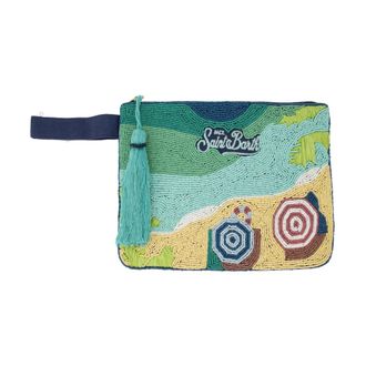 MC2 Saint Barth Femme, Sacs, Multicolore, Taille: ONE Size Pochette Pearl avec carte postale perl&eacute;e Formentera