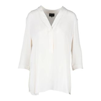 Giorgio Armani Seidenbluse Modell: Blusa - - Blouses & Shirts - Damen - Wei&szlig; - S