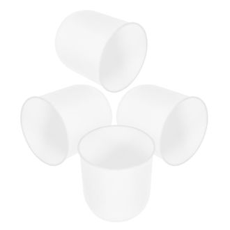 Yardwe Toilettenreinigungsb&uuml;rstenhalter 4 St&uuml;ck mit Runder Basis Halter f&uuml;r Badezimmerreinigungswerkzeuge Wei&szlig; Hygienisch und Platzsparend f&uuml;r Heim und Hotel