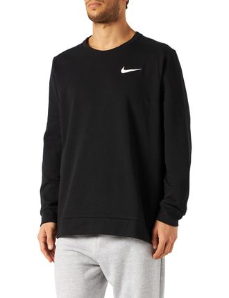 Nike Nike Mens M NK DF LS CRW Sweatshirt, Black/White, 3XL