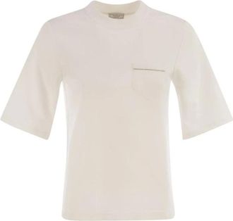 PESERICO Femme, Tops, Beige, Taille: 40 FR T-shirt &agrave; Col Montant