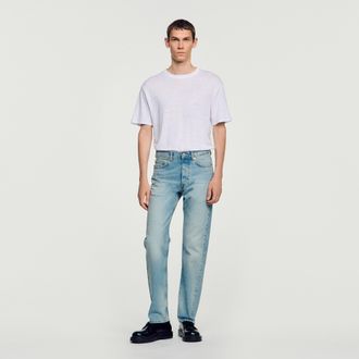 Sandro T-Shirt aus zertifiziertem Leinen