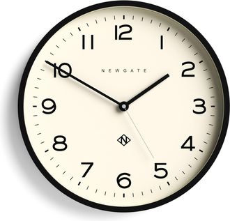 Newgate Watches Number Three Echo wanduhr | Moderne runde Uhr | 37cm | Schwarz | Leicht lesbare Zahlen | Ideal für küche, Wohnzimmer oder büro