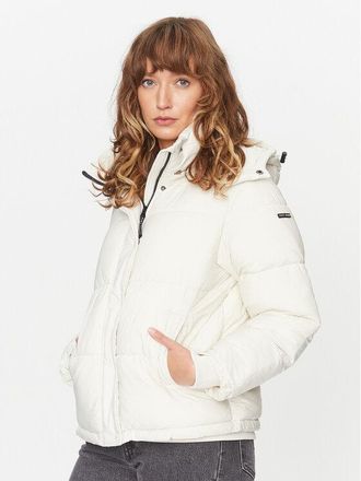 Pepe Jeans London Winterjacke Morgan PL402273 Weiß Regular Fit