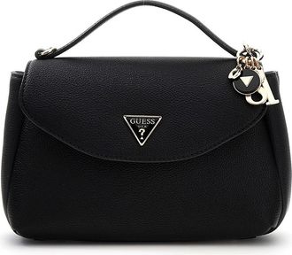 Guess Umh&auml;ngetasche Handtasche Evie Top Handle Flap Bag Black schwarz
