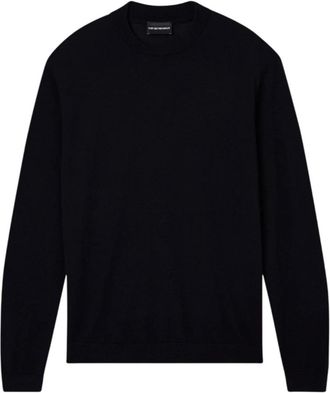 Emporio Armani Homme, Pulls, Bleu, Taille: XL Maglia rasata Girocollo