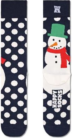Happy Socks Chaussettes Jumbo Snowman Crew - Bleu marine (UK, Alpha, M, L, Regular, Navy, Regular), bleu marine, M-L