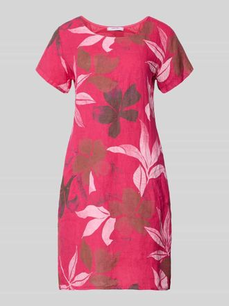 Zabaione Knielanges Kleid aus Leinen-Mix Modell Pi44araa