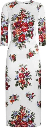 Dolce & Gabbana Robe Au Genou - Blanc