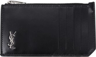 Saint Laurent Hommes Portefeuille Cuir Noir