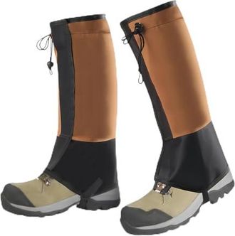 Generic Guêtres de neige réglables en nylon imperméable, protection complète | Guêtres de randonnée pour homme et femme, Orange, Refer to description