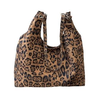 Generic Sac &agrave; main vintage pour femme avec imprim&eacute; gu&eacute;pard - Grande capacit&eacute; - Sac &agrave; main vintage - Pour voyage, shopping, usage quotidien, kaki, 20*10*17 CM 