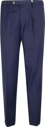 Myths Homme, Pantalons, Bleu, Taille: S Pleated Wool Pantalons