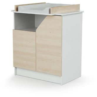 Les Tendances Les Tendances - AT4 - Commode à langer 2 portes, 1 niche carnaval en bois