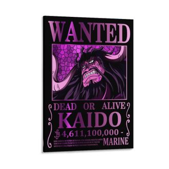 Generic Anime One Piece Wanted Poster Kaido Leinwand Gem&auml;lde Poster Wandkunst Dekorative Bild Drucke Moderne Dekor 30 x 45 cm