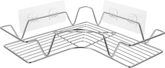 Valiclud Edelstahl Eckregal ohne Bohren Wandmontage Bad Organizer Wandhänger Platzsparend für Küche Badezimmer Schlafzimmer Vielseitig Einsetzbar Starke Haftun