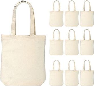 Generic Lot de 10 sacs &agrave; main en toile de grande capacit&eacute;, pliables, r&eacute;utilisables, l&eacute;gers