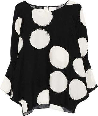 Gianluca Capannolo Bell-sleeve Polka-dot Top