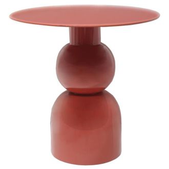 Vente-Unique Table dappoint en m&eacute;tal - Terracotta - JASMIA